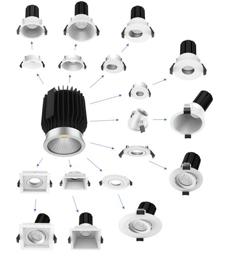 Dlm Modular Led Downlight Series 13w Round Gimbal 90 95mm Integrated Power