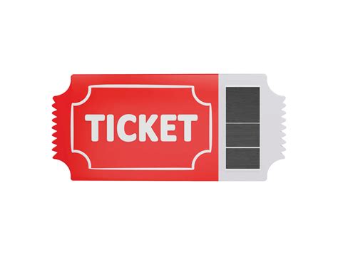 Ticket Icon 3d Rendering Vector Illustration 21221163 Vector Art At
