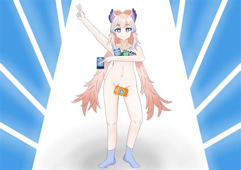 Rule 34 Blue Eyes Card Cards Full Body Genshin Impact Horns Long Hair