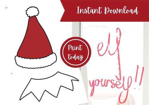 Elf Hat Printable Template Free Printable