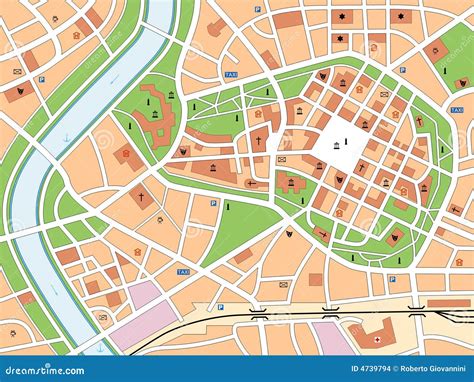 Carte De Ville Illustration De Vecteur Illustration Du District 4739794