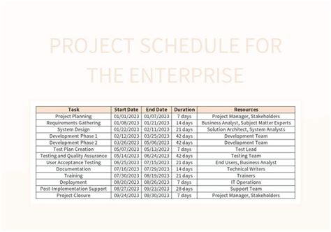 Optimizing Project Timelines For Enterprise Success Excel Template Free Download Pikbest