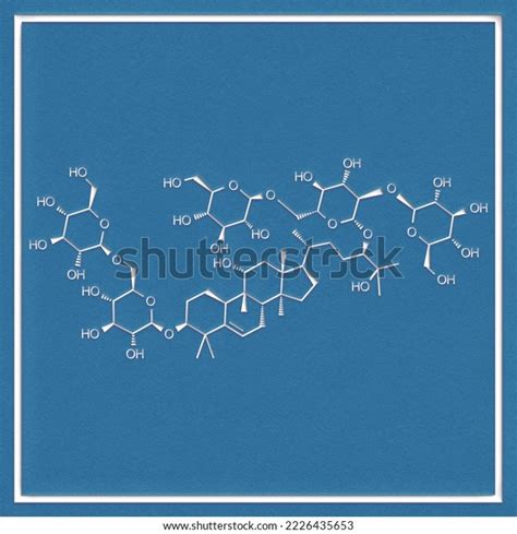 Mogroside Structural Chemical Formula On White Stock Illustration