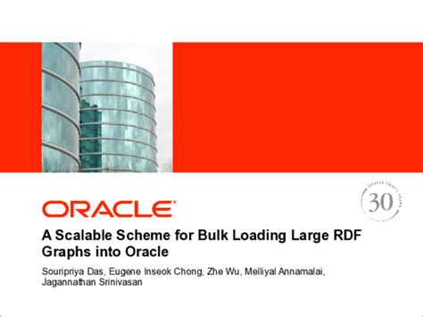 Pdf A Scalable Scheme For Bulk Loading Large Rdf Graphs Into Oracle Souripriya Das
