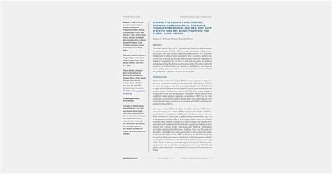 Sex And The Global Fund Open Society Foundations Sex And The Global Fund Open Society Foundations