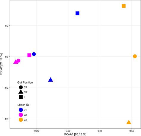 Principal Co Ordinates Analysis Pcoa Of Bacterial Diversity Based On