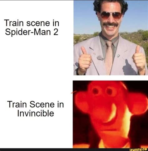 Train Scene In Spider Man 2 Train Scene In Invincible Ifunny