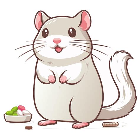 Cute Gerbil Vector Cartoon Illustration Premium Ai Generated Vector