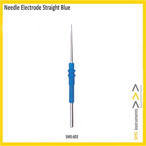 Needle Electrode Straight Blue Electro Instruments Nazmed Sms