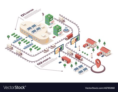 Cloud Data Center Concept 3d Isometric Web Vector Image