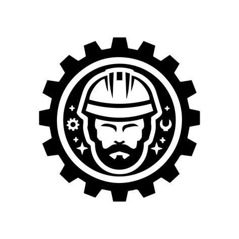 Foreman Icon Engineer Symbol Worker Logo Helmet Construction Logo