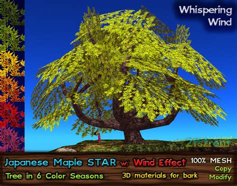 Second Life Marketplace Japanese Maple Star Color Seasons 6 Mesh
