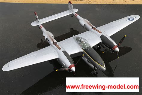 Flightline Rc P 38l Lightning Pacific Silver 1600mm 63 Inch Wingspan