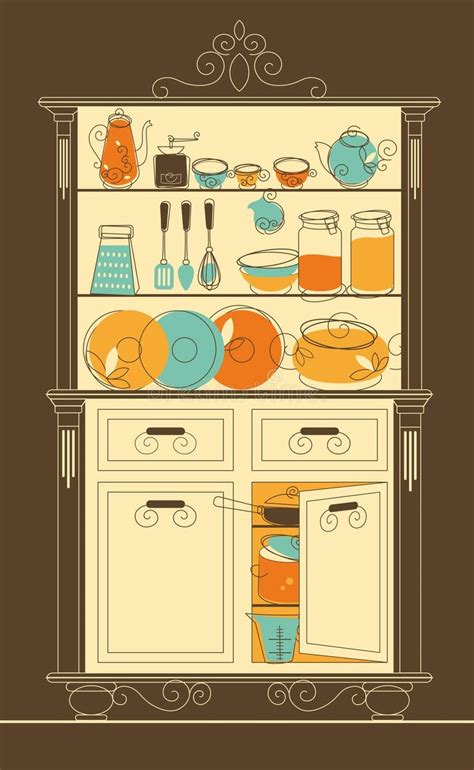 Open Cupboard Stock Illustrations 6 633 Open Cupboard Stock