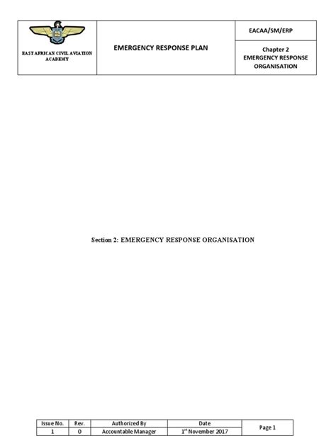 Erp 2 Emergency Response Organisation Pdf Emergency Aviation