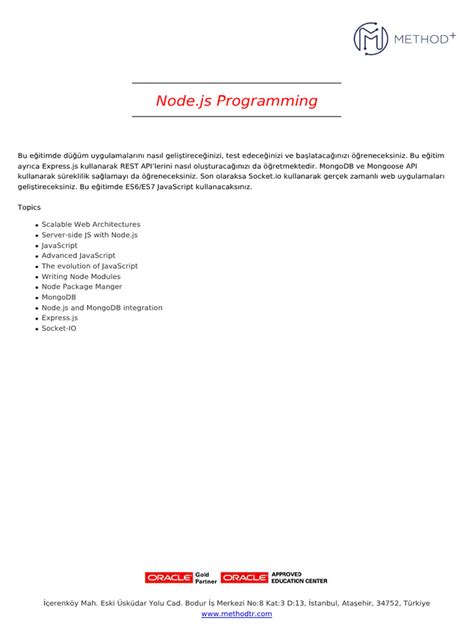 Nodejs Programming Tr Pdf