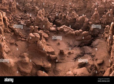 Aerial View Of The Bizarre And Unique Rock Formations Known As Hoodoos