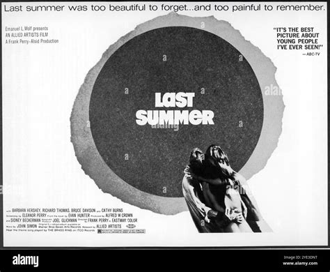 Richard Thomas Barbara Hershey Bruce Davison And Catherine Burns In Last Summer 1969 Director