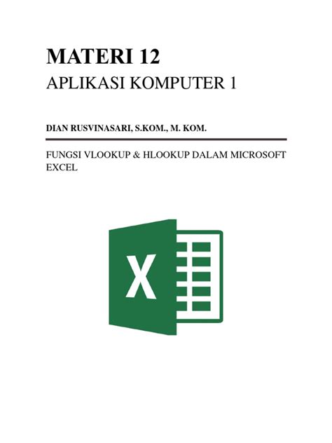 materi 12 fungsi vlookup hlookup pada ms excel pdf