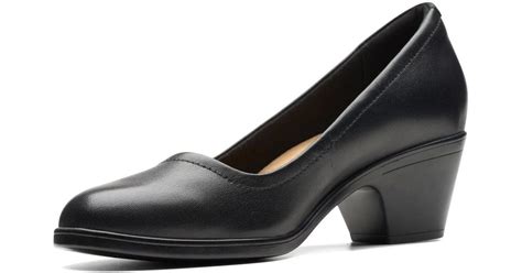 Clarks Emily2 Ruby Leather High Heels In Black Lyst