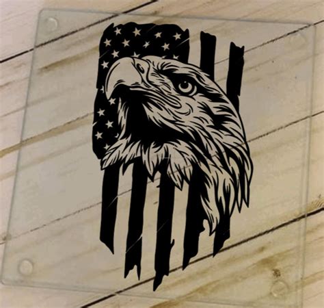 Eagle American Flag 6 Vinyl Decal Etsy