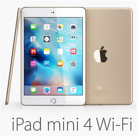 Ipad Mini 4 Wi Fi Modelo 3d 45 3ds C4d Fbx Lwo Ma Max Obj
