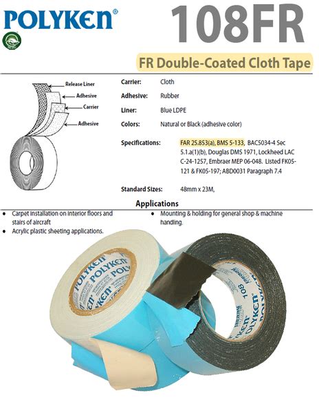 Polyken 108fr Polyken Double Sided Tape 80 Shelf Life Guaranteed‼