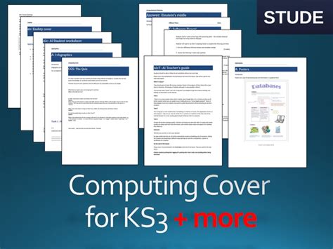 Computing KS Cover Lessons Teaching Resources