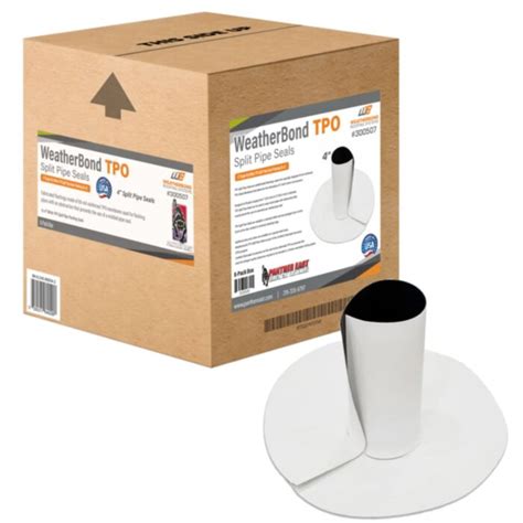 4 White Tpo Split Pipe Seals 8 Pack 303507