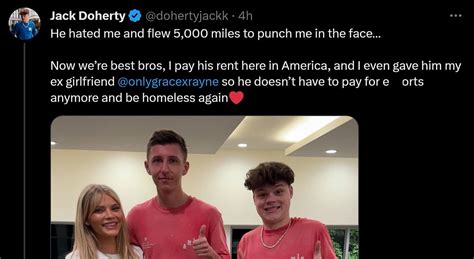 Surely This Is Not Real Jack Doherty Saying He Gave His Ex Girlfriend To Person Who