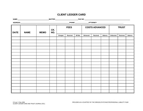 Client Ledger Card Form ≡ Fill Out Printable Pdf Forms Online