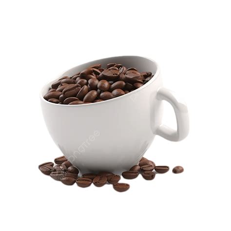 وعاء حبوب القهوة أبيض فول بني سيراميك Png صورة للتحميل مجانا