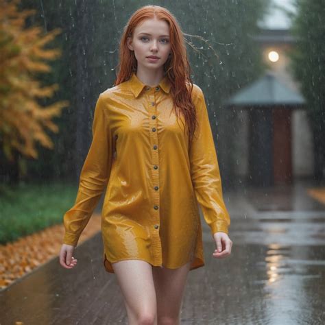 Ai Redhead Beauty In The Rain By Maxaiartpix On Deviantart