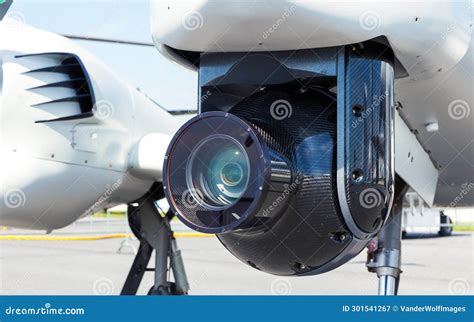 Camera Pod Under A Surveillance Aircraft Editorial Photography Image