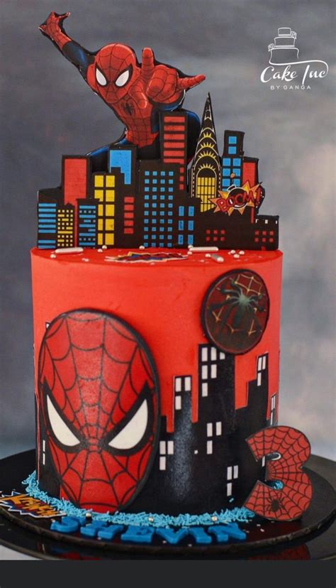 Pin By Sylvia Dewi On Spiderman Spiderman Birthday Cake Spongebob