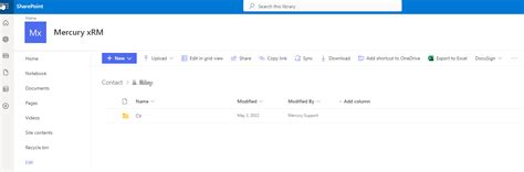 Sharepoint Integration With Mercury · Mercury Customer Portal