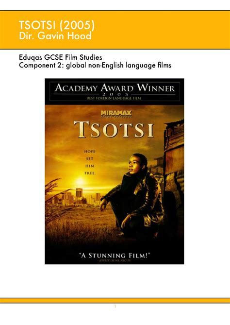Tsotsi Notes Tsotsi Notes English Home Language Grade 11 Totsi Athol Fugard Synopsis Of