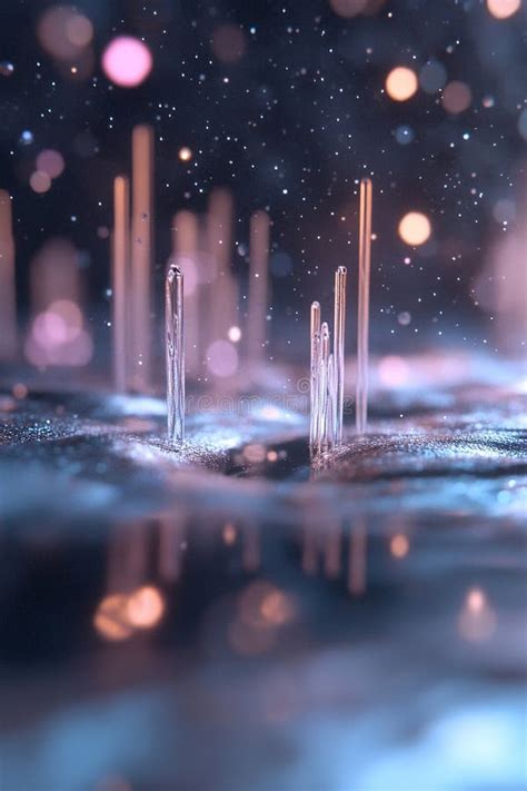 Tiny Light Particles Appear To Float Gracefully In A Vast Space