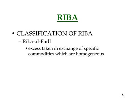 Ppt Riba Prohibition And Classification Powerpoint Presentation Id