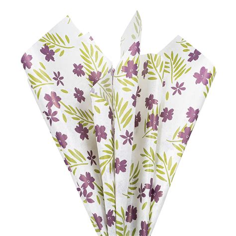 Floral Botanical Purple Passion Tissue 20x30