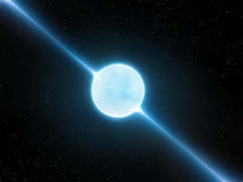 Premium Photo Radio Pulsar In Space Neutron Star On A Black Background