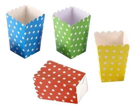 Copos De Pipoca De Festa Quadrados 24 Unidades Parcelamento Sem Juros