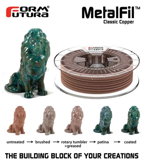 Copper Filled Pla Based Filament Metalfil 175mm Classic Copper 750 Gr