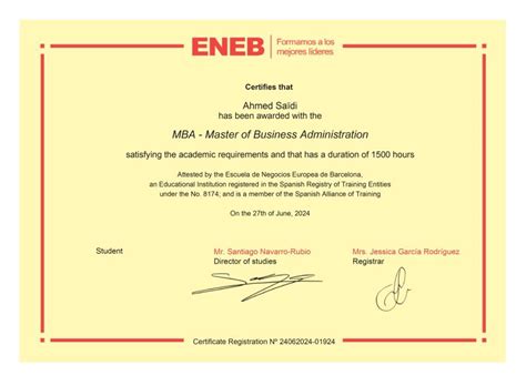 Mba Eneb Lifelonglearning Businessleadership Ahmed S