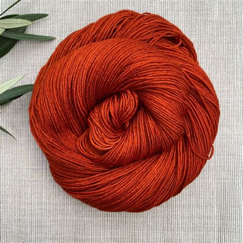Burnt Orange Hand Dyed Yarn Hand Dyed Yarn Yarn Burnt Orange