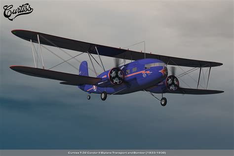 Warbird Series Curtiss T 32 Condor Ii Biplane On Behance