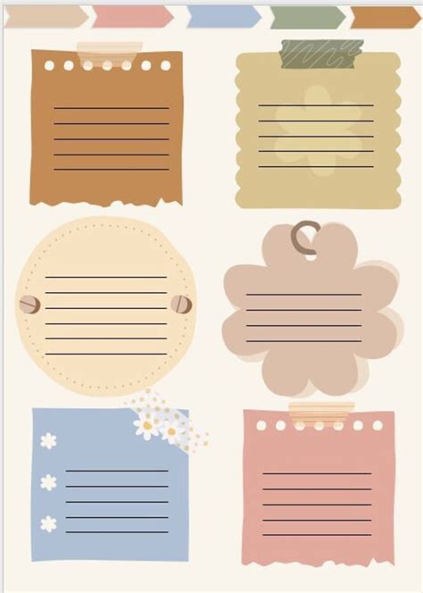 Editable Note Template Etsy