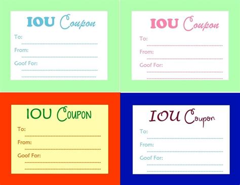 Printable Iou Certificate