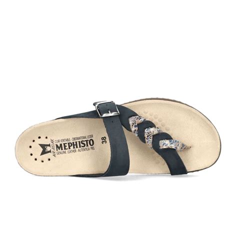 Mephisto Heleonore Sandal Women Navy Sandalbuck Mistic The Heel Shoe Fitters