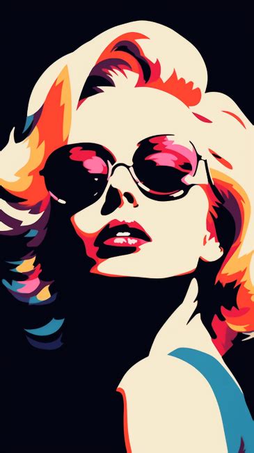 Art Ideas Female Pop Icon 1960s Style Drawn In Vector Style Andy Warhol Pop Art Pop Art